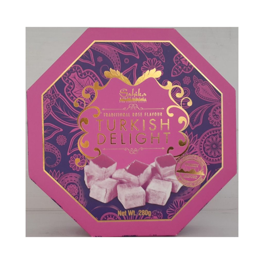 Sahika Traditional Rose Flavour Turkish Delight Gift Box 280g ...