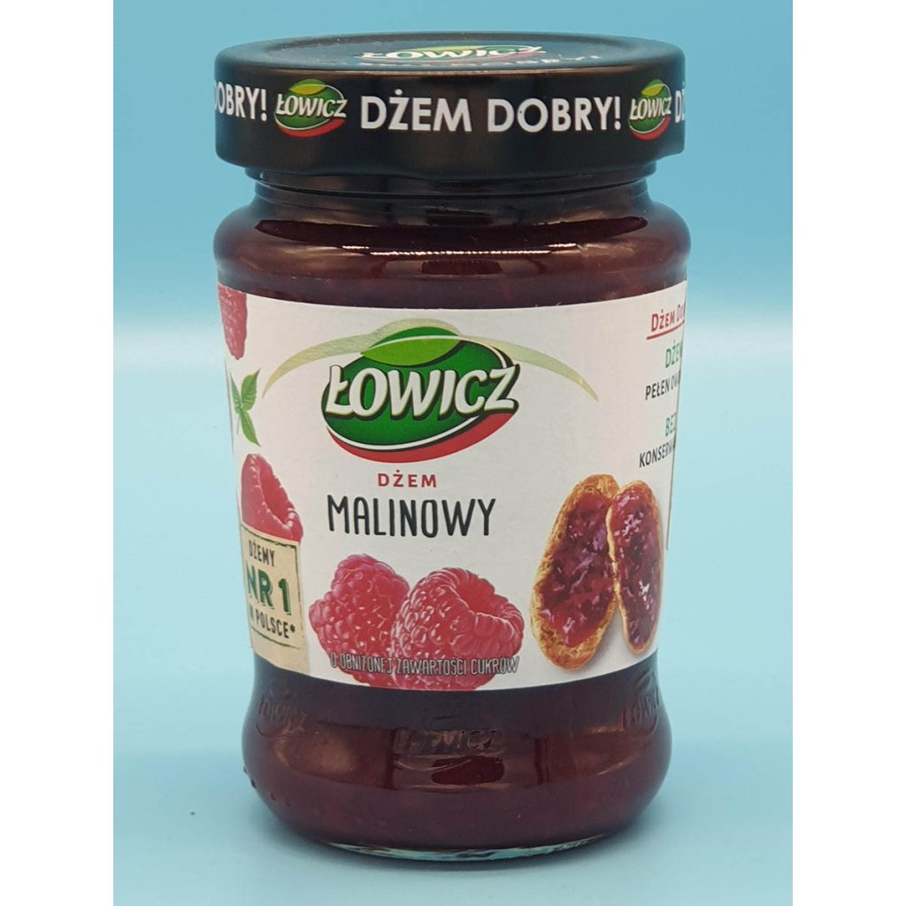 Lowicz Raspberry Jam Low Sugar 280g - European Grocery Store