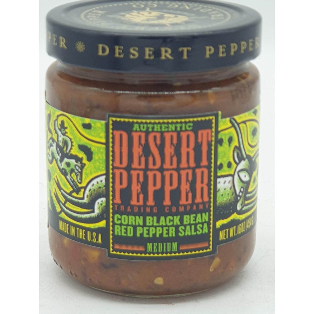 Desert Pepper Corn Black Bean Red Pepper Salsa Medium 454g - European ...
