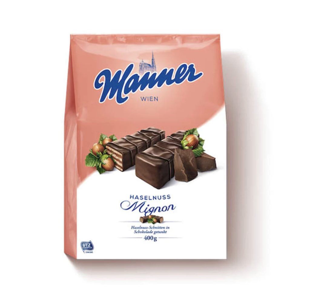 Manner Dark Chocolate Hazelnut Wafers 400g - European Grocery Store