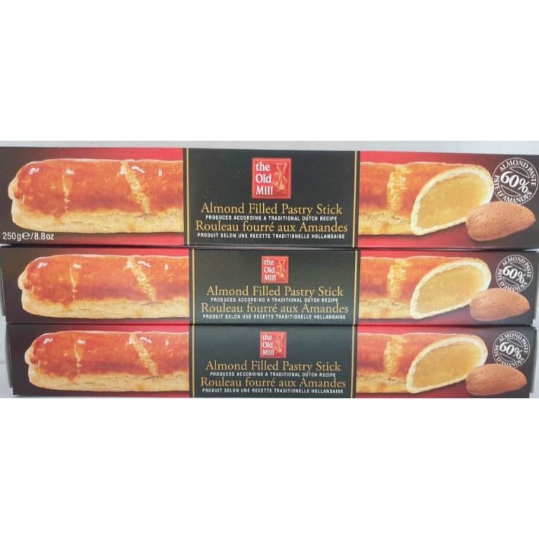 Dutch Almond Butter Pastry Sticks Log 250g - European Grocery Store