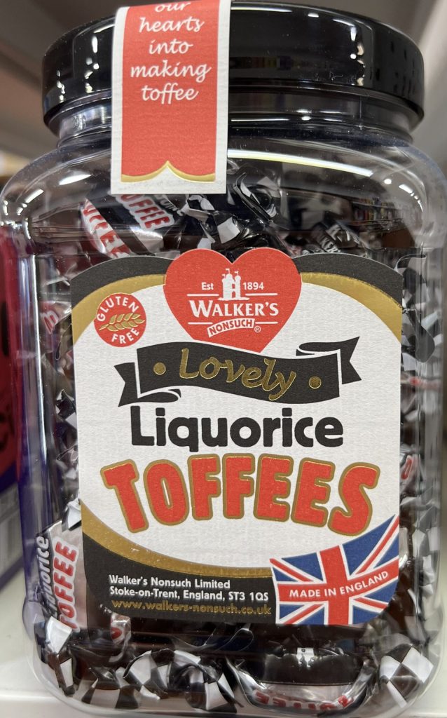 Walkers Nonsuch Lovely liquorice toffees JAR 450g - European Grocery Store