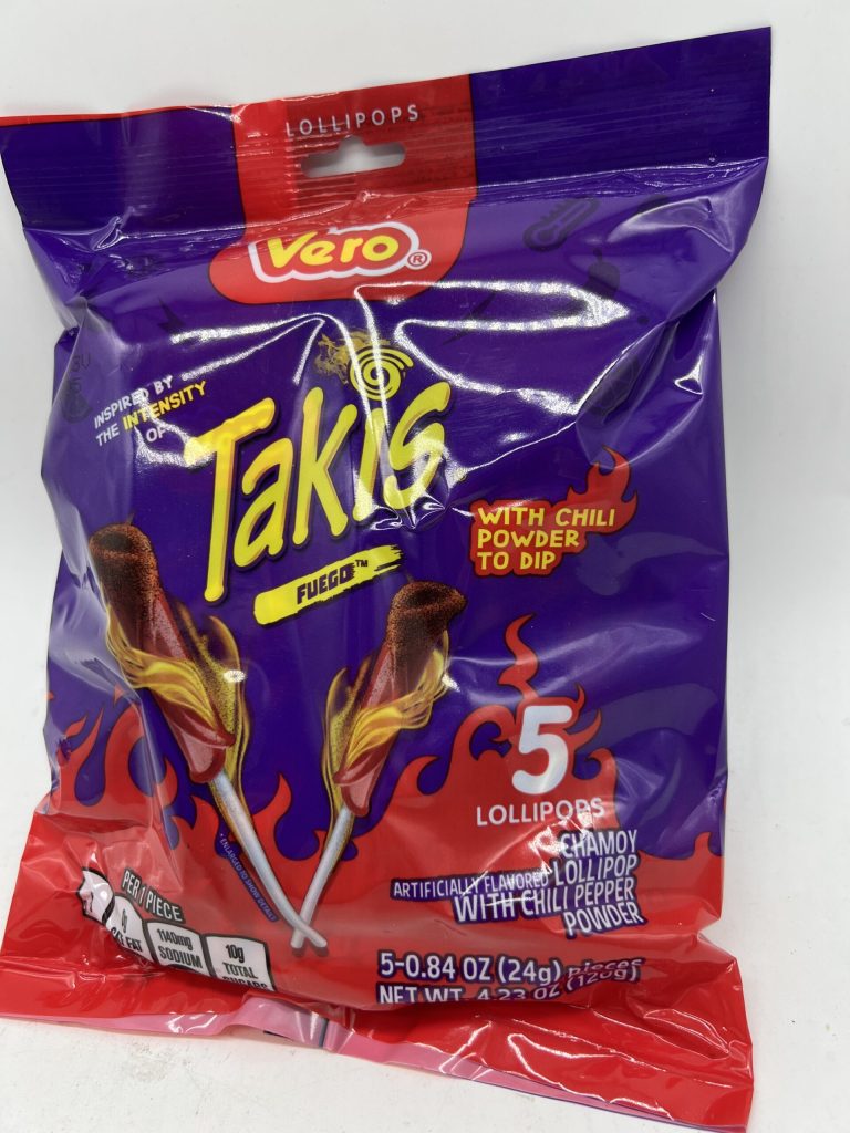 Takis Fuego Chamoy Lollipop with chili powder to dip 120g - European ...