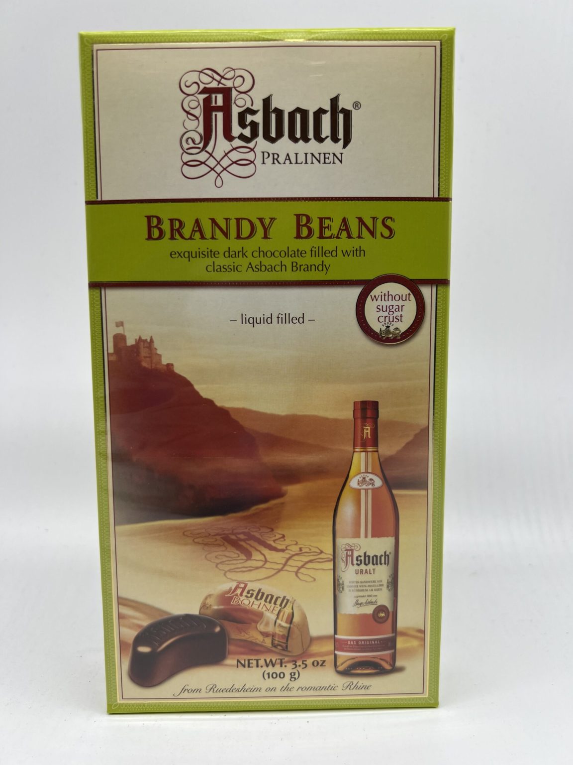 Asbach brandy beans Dark chocolate with brandy liquid - European ...