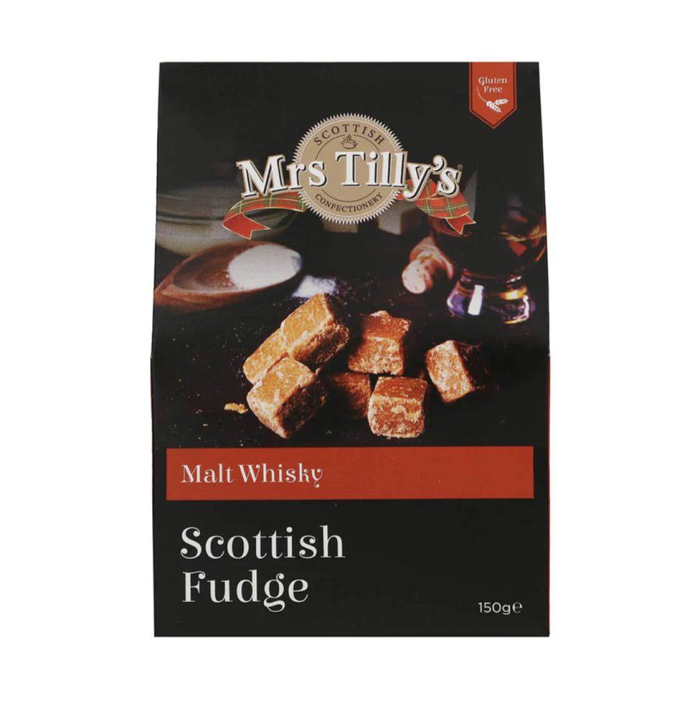 Mrs Tilly?s malt whiskey fudge 150g - European Grocery Store