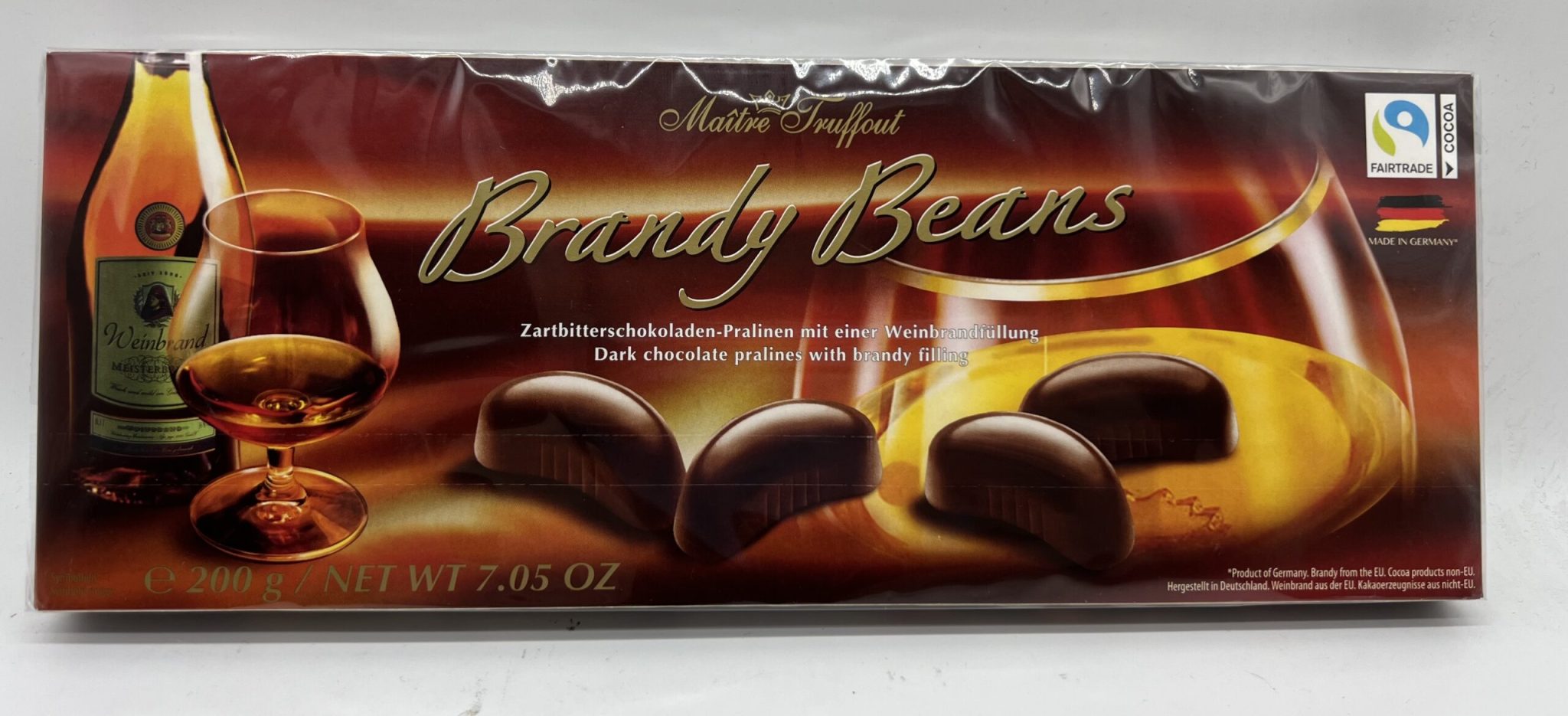 Maitre truffout brandy beans Dark chocolate with brandy fillings ...