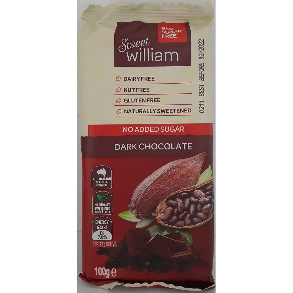 Sweet William Dark Chocolate 100g - European Grocery Store